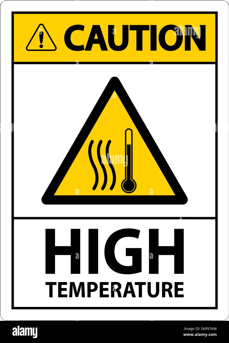 Caution High temperature symbol and text safety sign Stock Vector Image ...