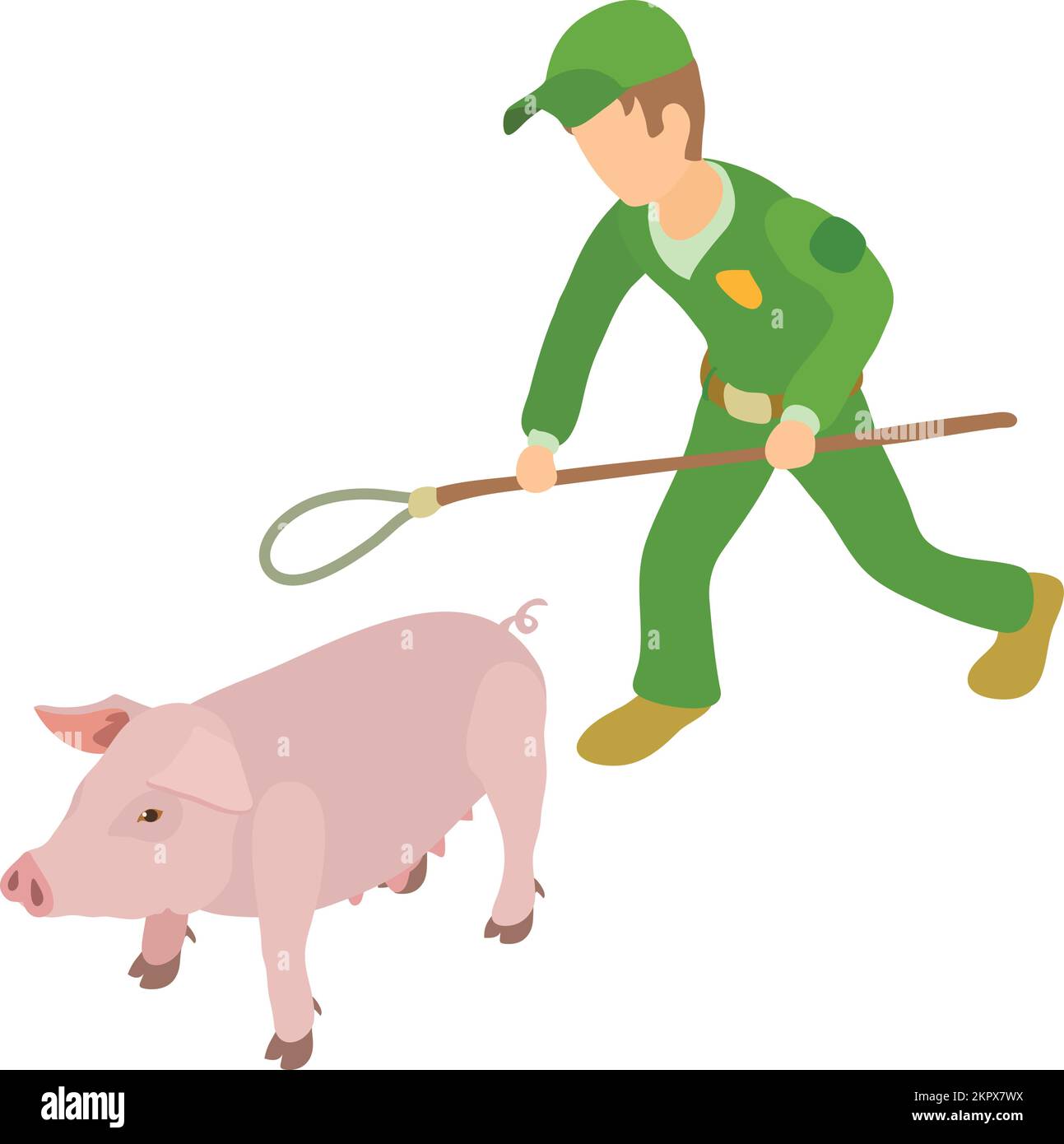 Pig catching Stock Vector Images - Alamy