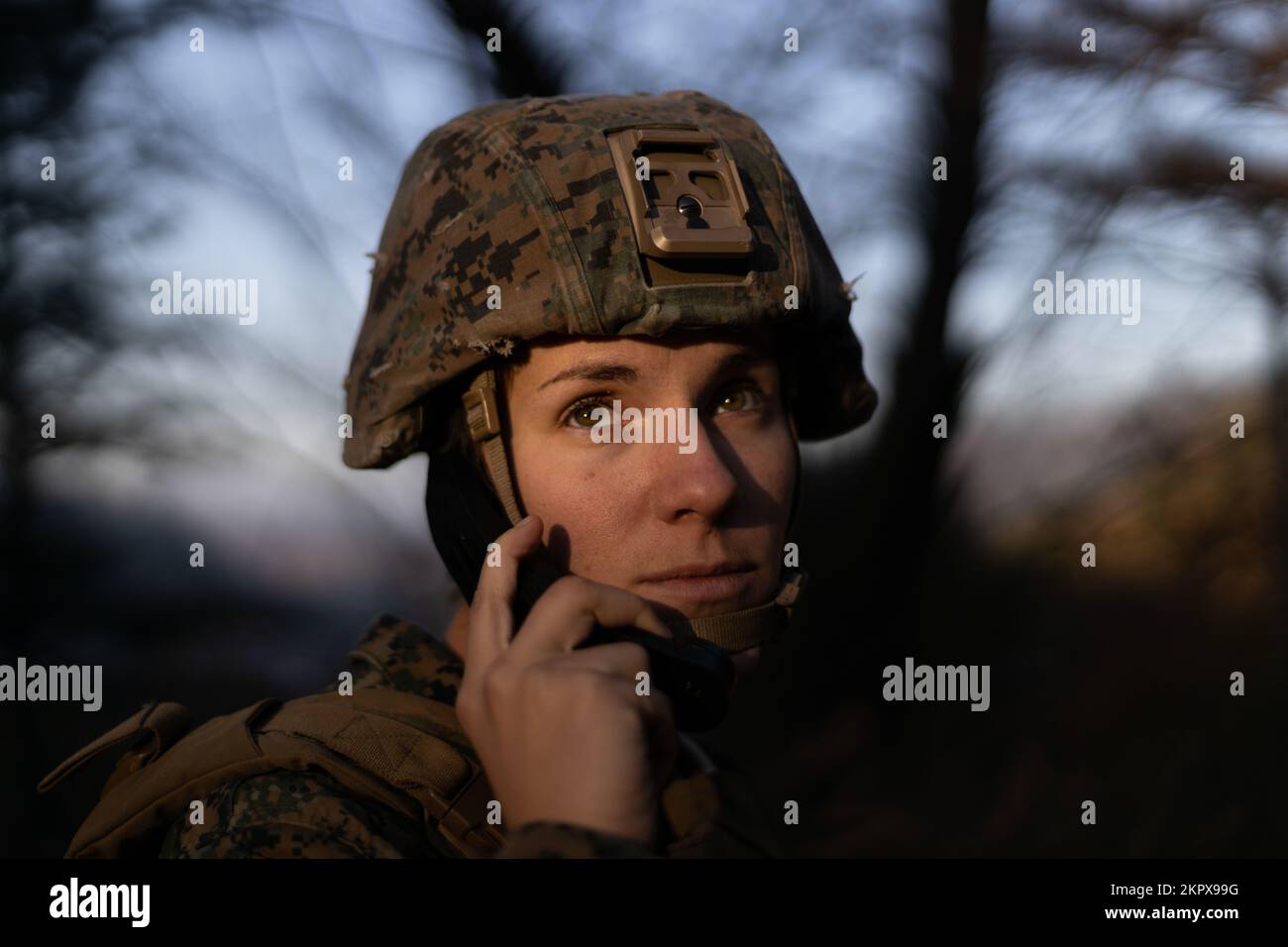 U.S. Marine Corps Capt. Emilee Johnson, an assistant air officer with ...