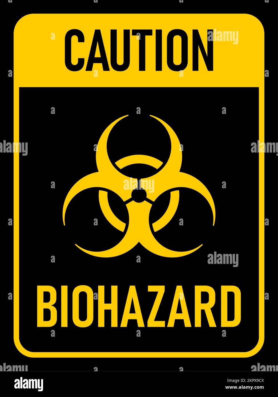 Vertical or Portrait Orientation Caution Biological Hazard or Biohazard ...