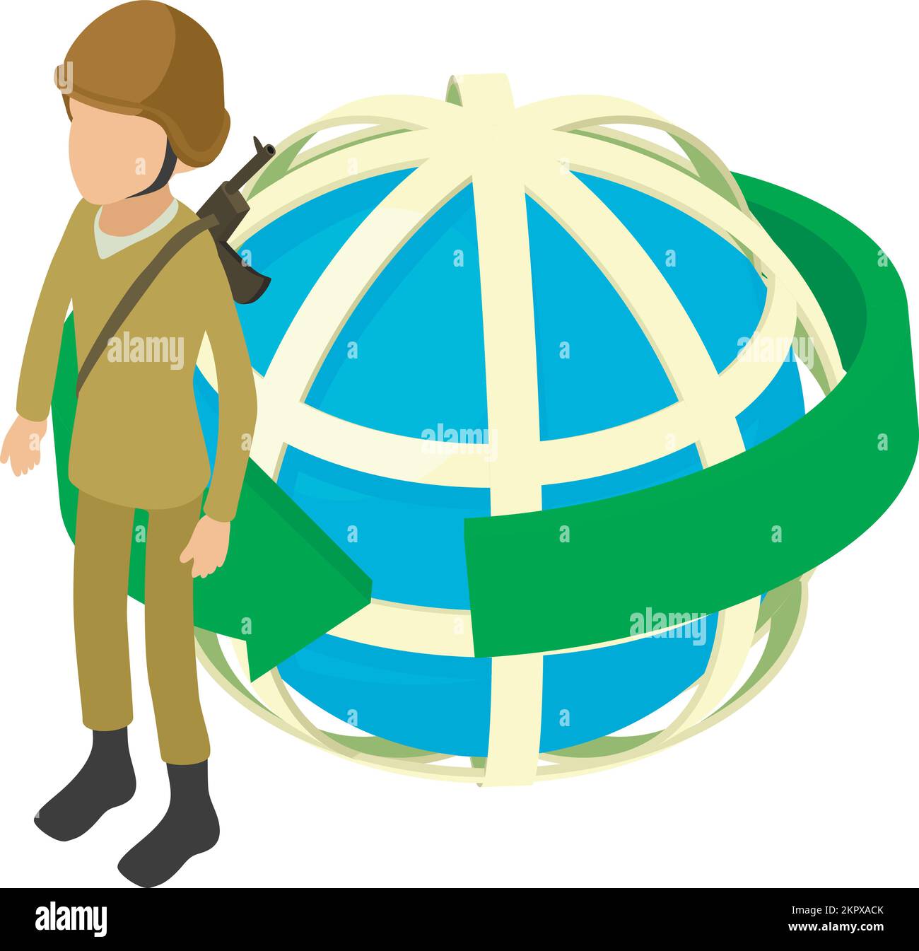 Soviet soldier icon isometric vector. Soldier man in military uniform ...