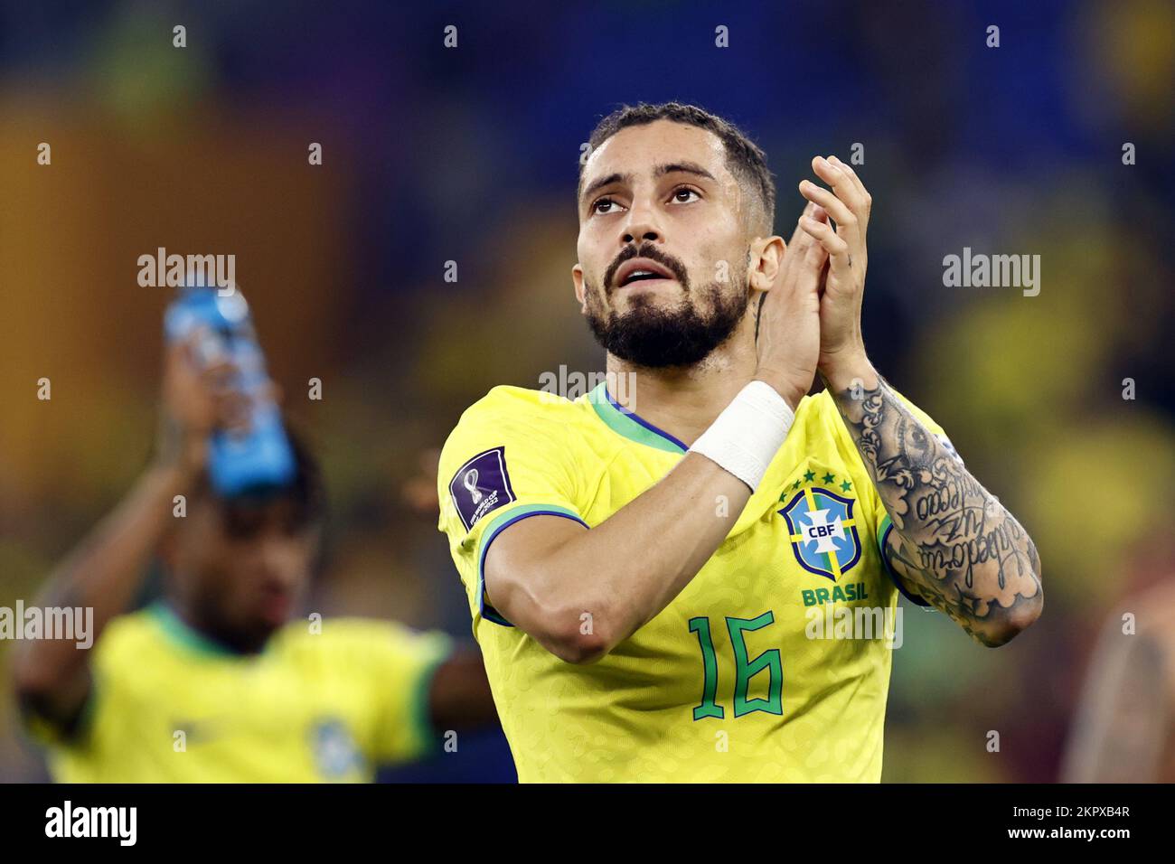 Doha, Qatar. 28th Nov, 2022. DOHA - Alex Telles of Brazil during the ...