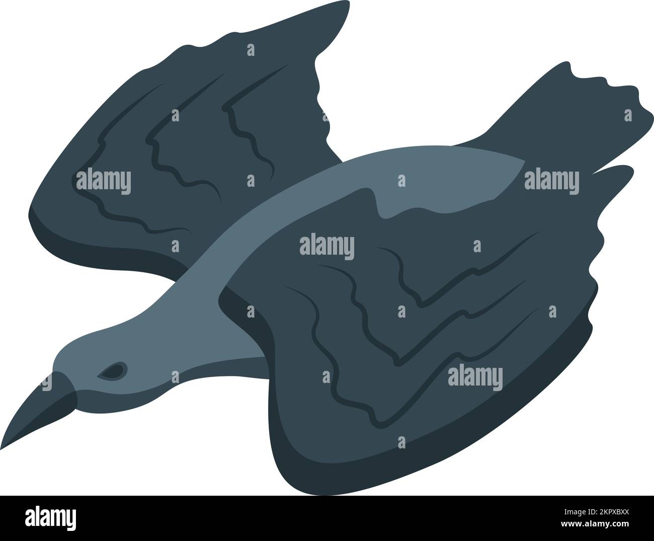 Fly raven icon isometric vector. Crow bird. Death animal Stock Vector ...