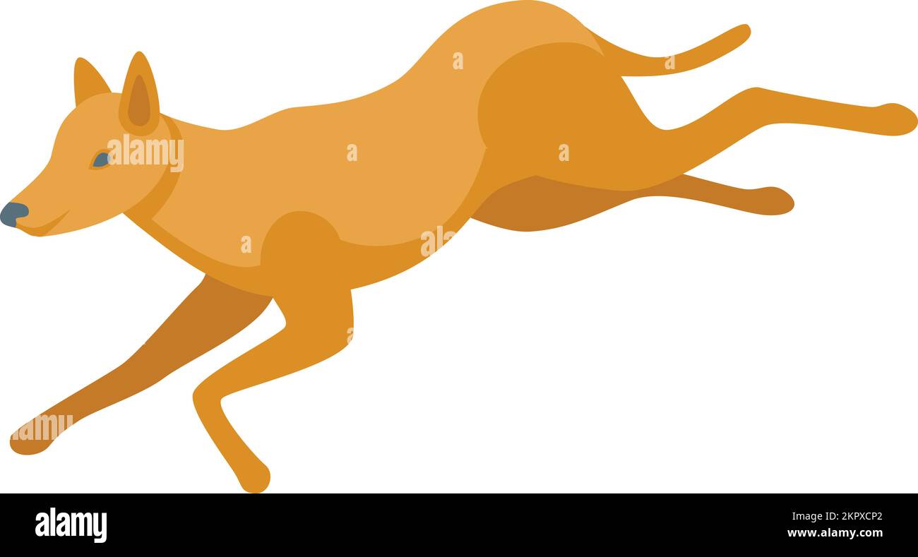 Running dog icon isometric vector. Pet animal. Canine domestic Stock ...