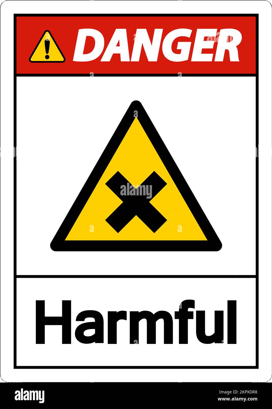 Harmful Danger Sign On White Background Stock Vector Image & Art - Alamy