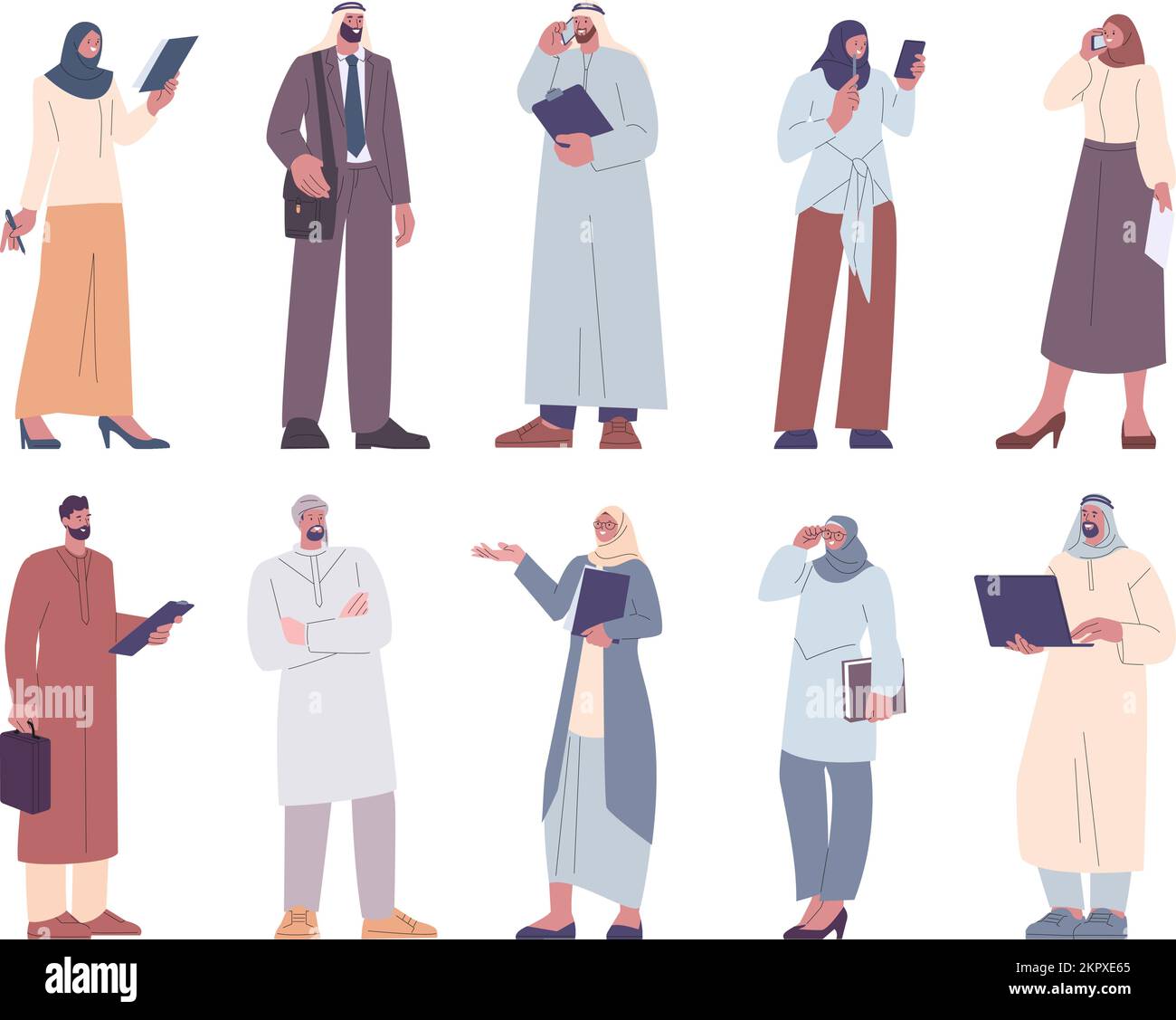 Arabian office business team, saudi management people. Arab employee ...