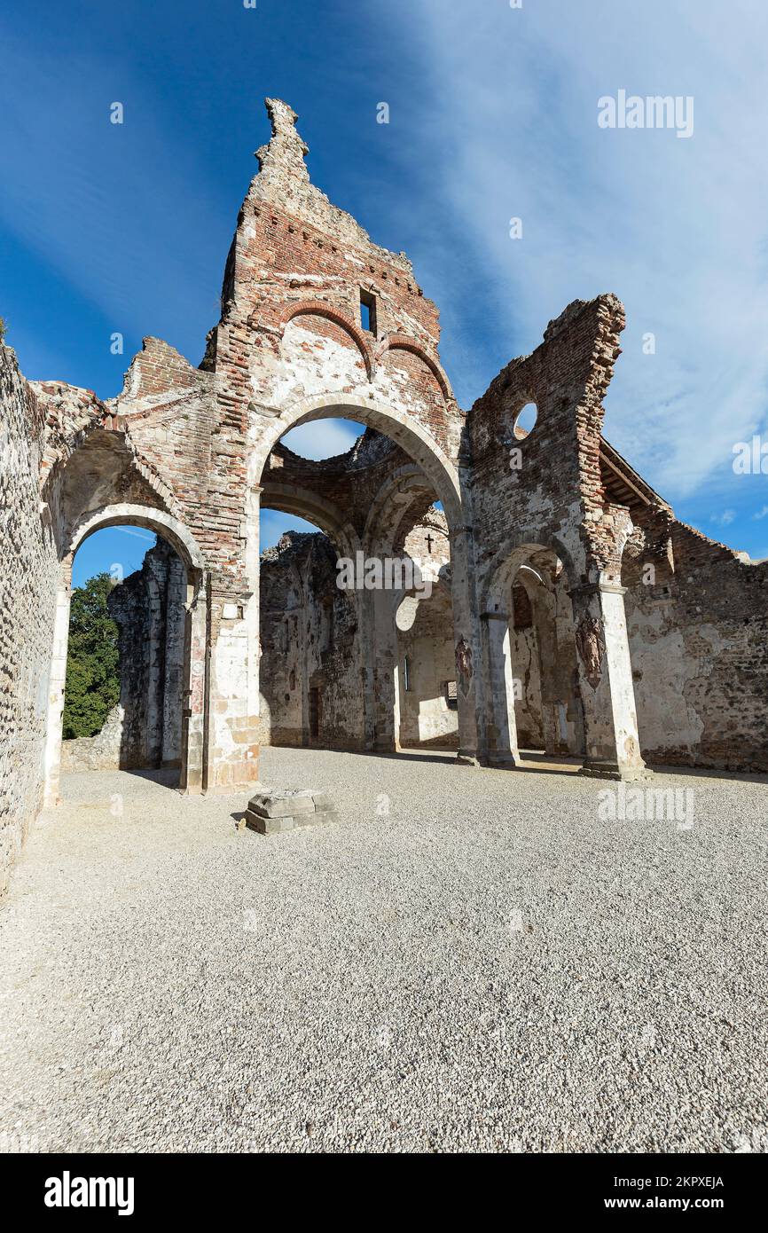 Ruins Of The Abbey Of Sant'Eustachio, Nervesa Della Battaglia, Italy ...