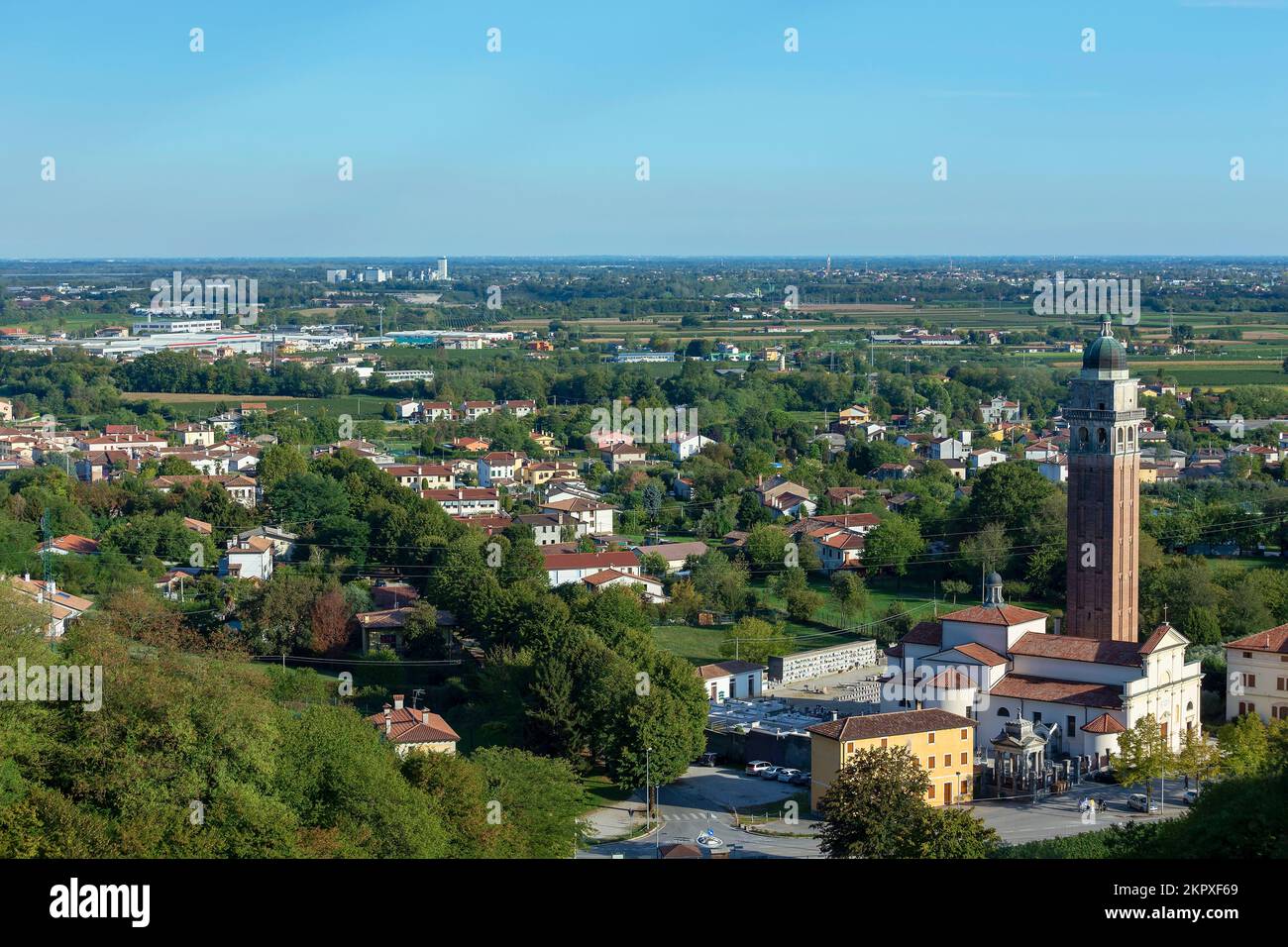 Panorama View Of Nervesa Della Battaglia From Abbey Of Saint Eustachio ...