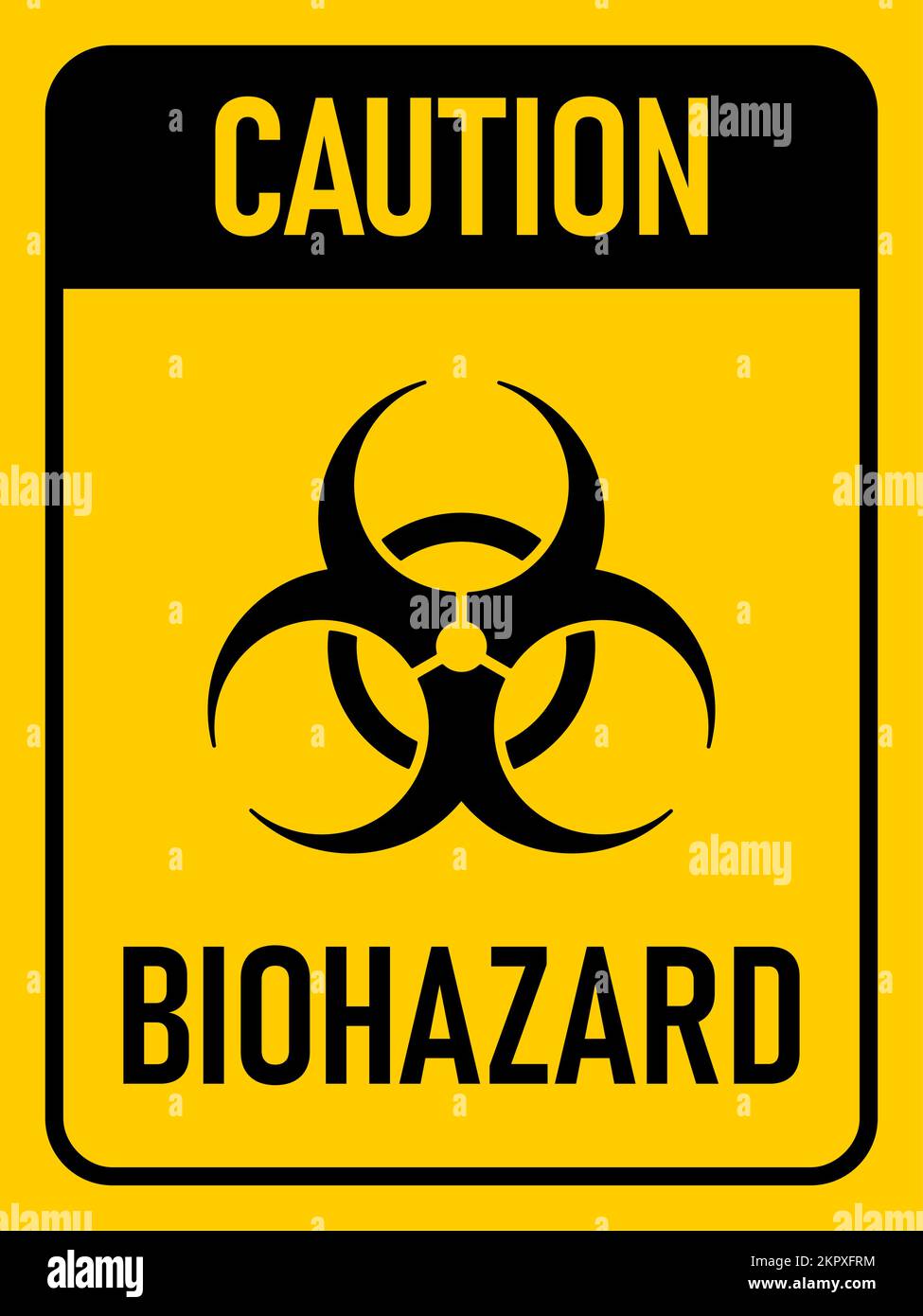 Vertical or Portrait Orientation Caution Biological Hazard or Biohazard ...