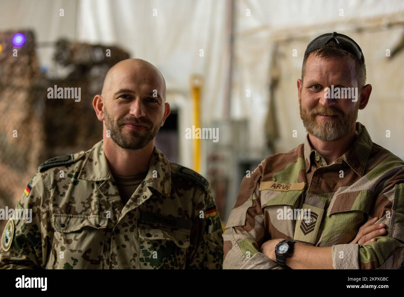 A member of the German contingent and Norwegian 1st Sgt. Arve, Task ...