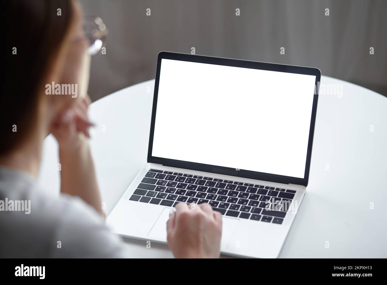 White screen laptop hi-res stock photography and images - Alamy