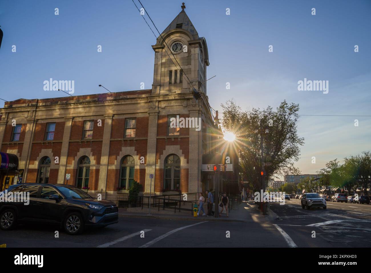 Strathcona Public Building - old brick house with a tower and clock ...