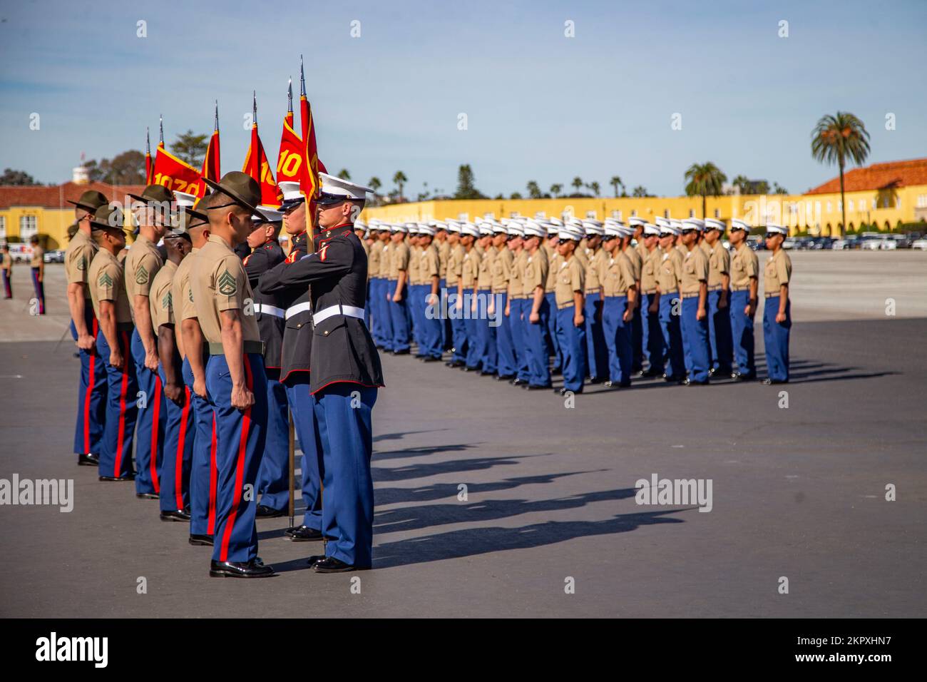 New U.S. Marines with Delta Company, 1st Recruit Training Battalion ...