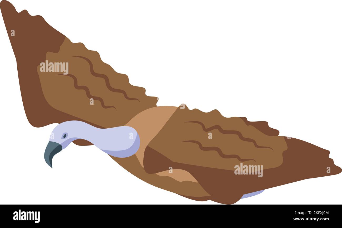 Flying vulture icon isometric vector. Evil bird. Tree griffon Stock ...