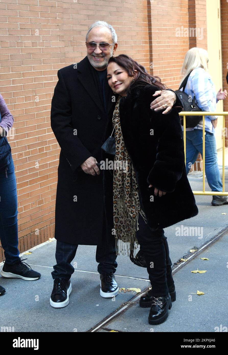 New York, NY, USA. 28th Nov, 2022. Emilio Estefan and Gloria Estefan ...