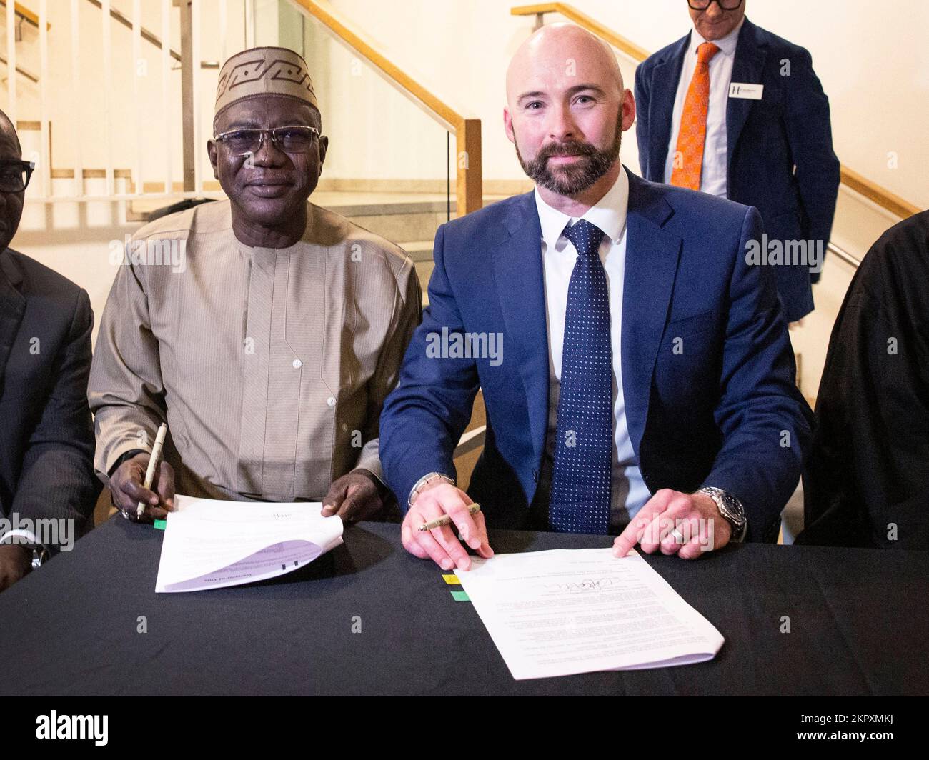Professor Abba Tijani (left) General Director- General of NCMM and ...