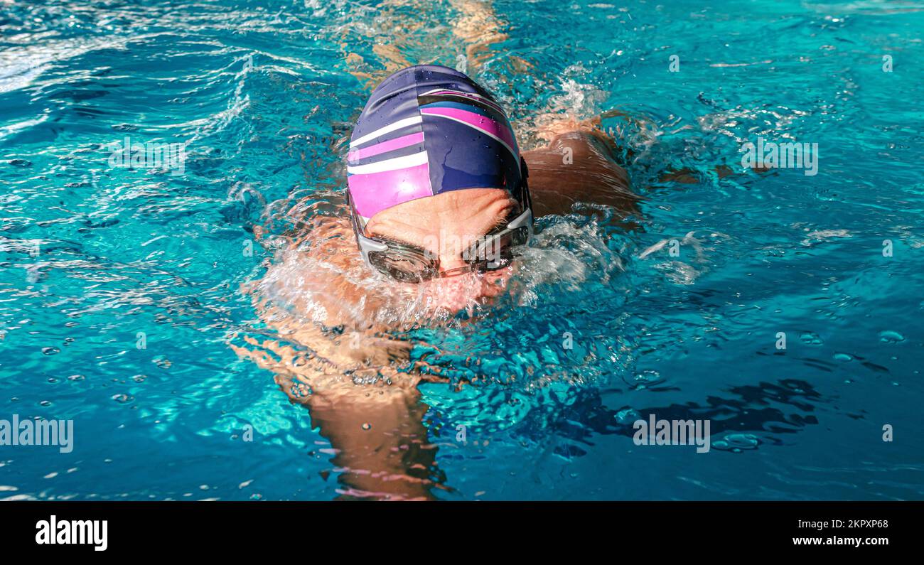 Swimmer in the pool Stock Photo - Alamy