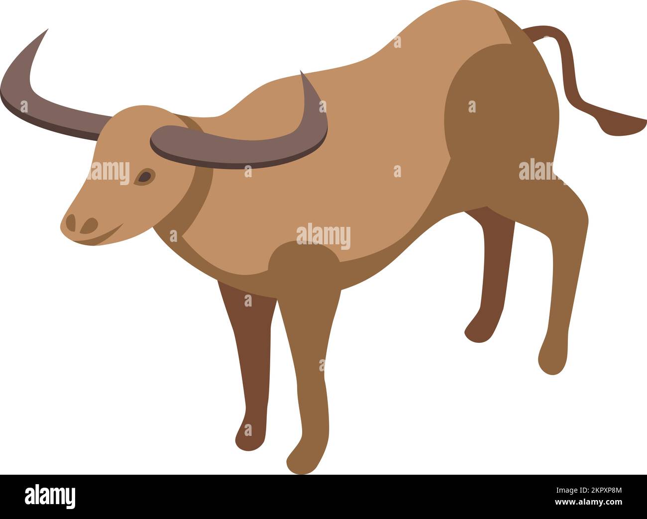 Big buffalo icon isometric vector. American bison. Animal herd Stock ...