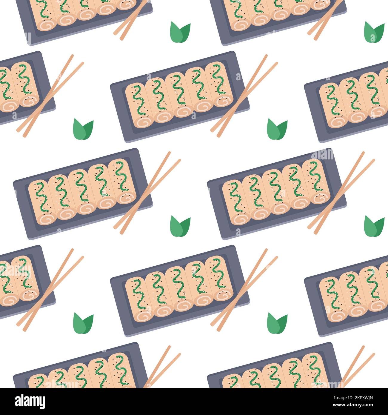 Spring rolls seamless pattern Stock Vector Image & Art - Alamy