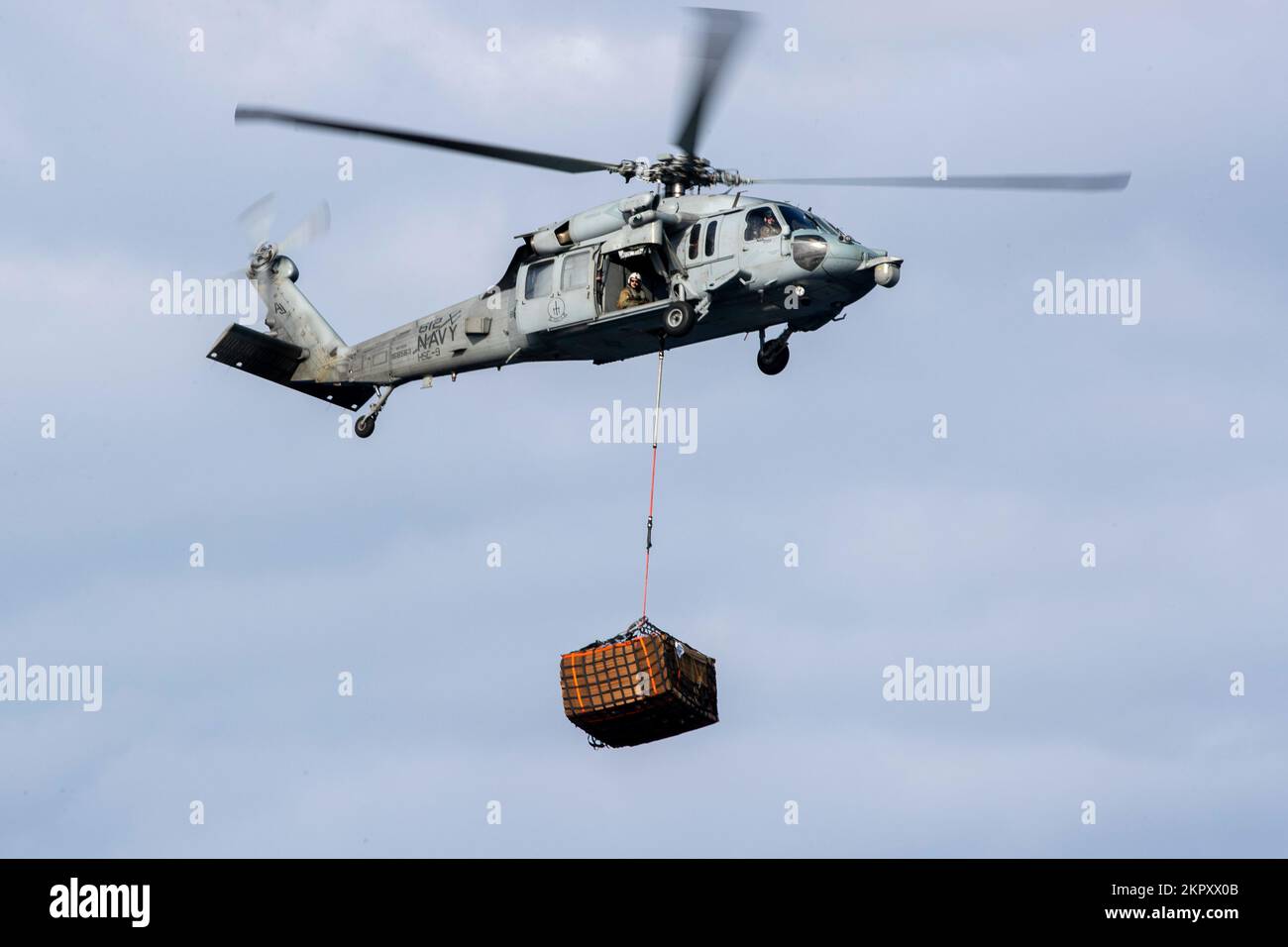 An MH-60S Knighthawk, attached to the "Tridents" of Helicopter Sea ...