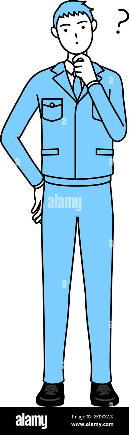 Line drawing men at work hi-res stock photography and images - Alamy