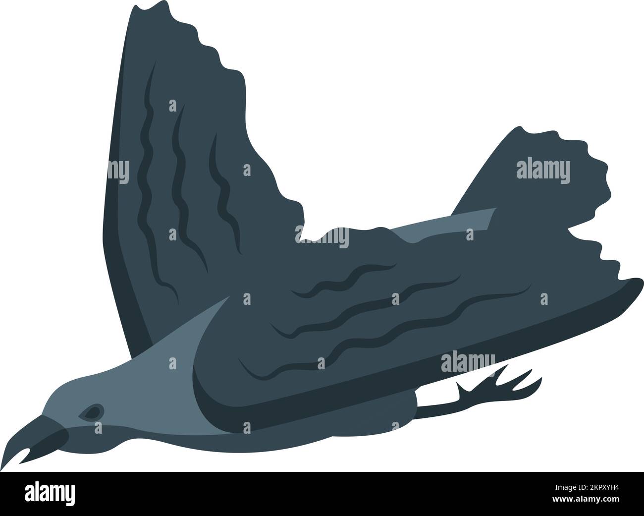 Flying bird icon isometric vector. Raven feather. Nature horror Stock ...