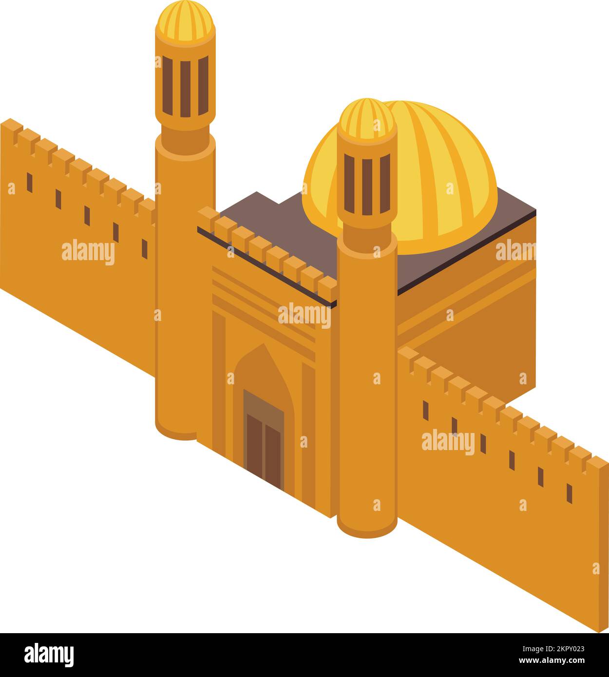 Mosque building icon isometric vector. City travel. Capital map Stock ...