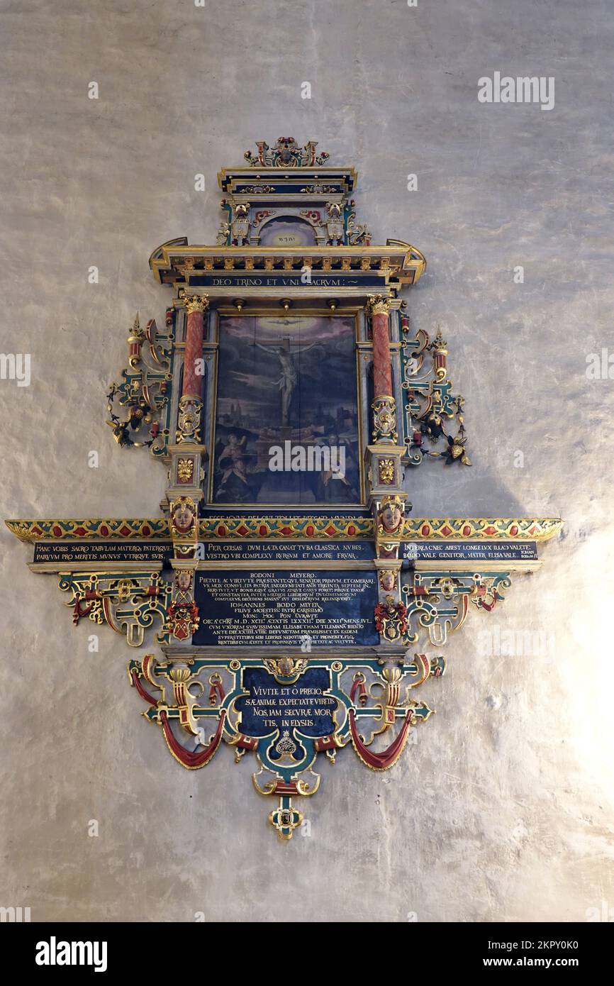 Innenansicht der evangelischen St. Blasius Kirche - Epitaph ...
