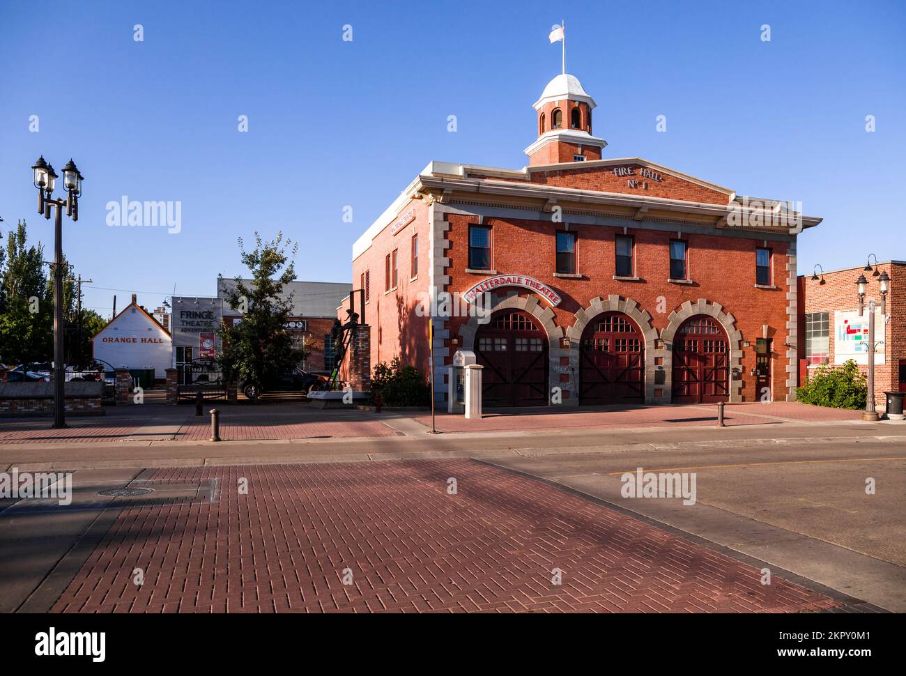 Fire station old building - garage for cars Stock Photo - Alamy