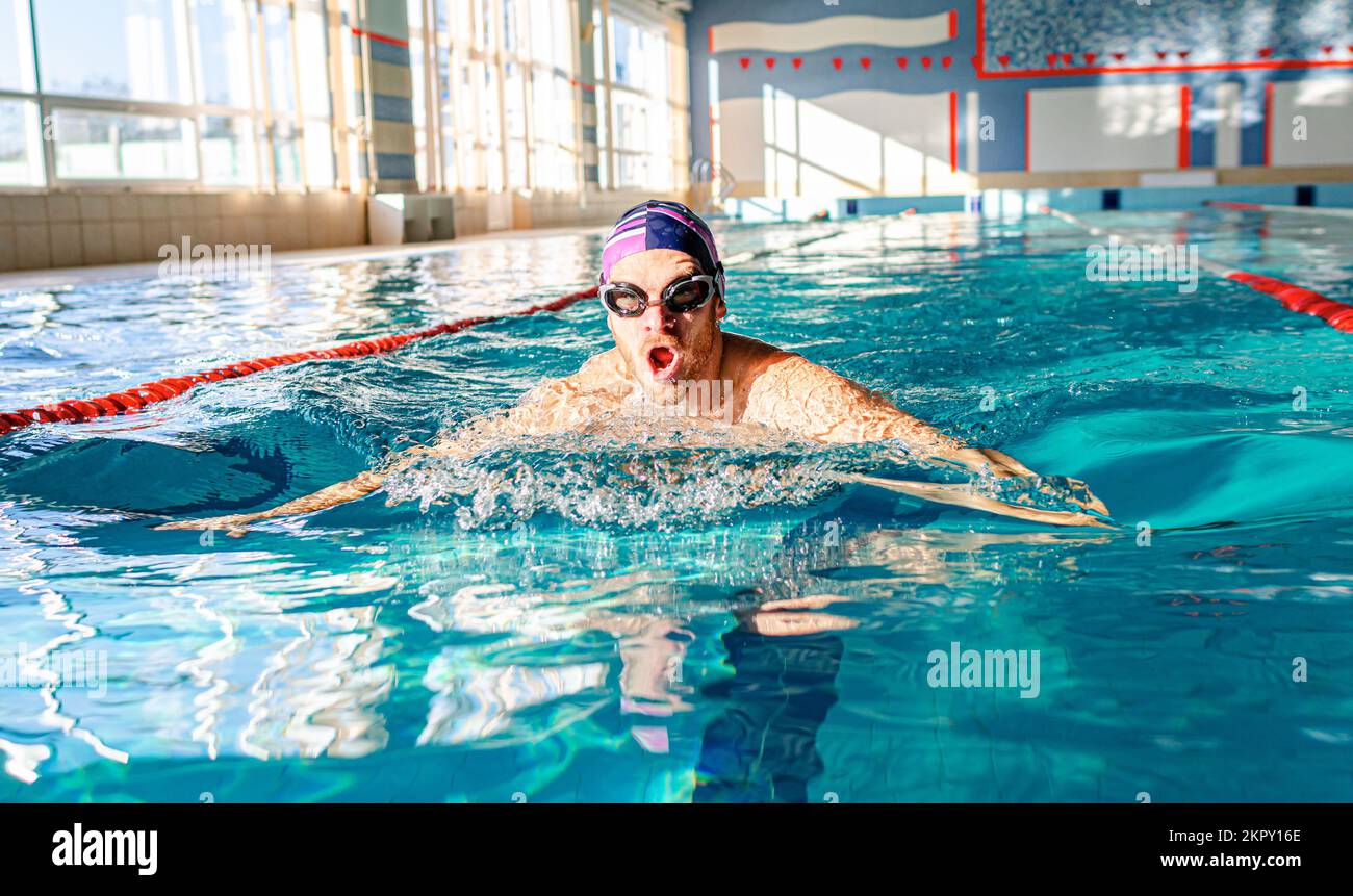 Swimmer in the pool Stock Photo - Alamy