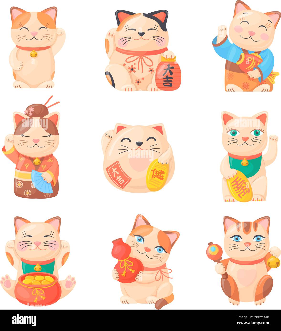 Chinese statuettes Stock Vector Images - Alamy