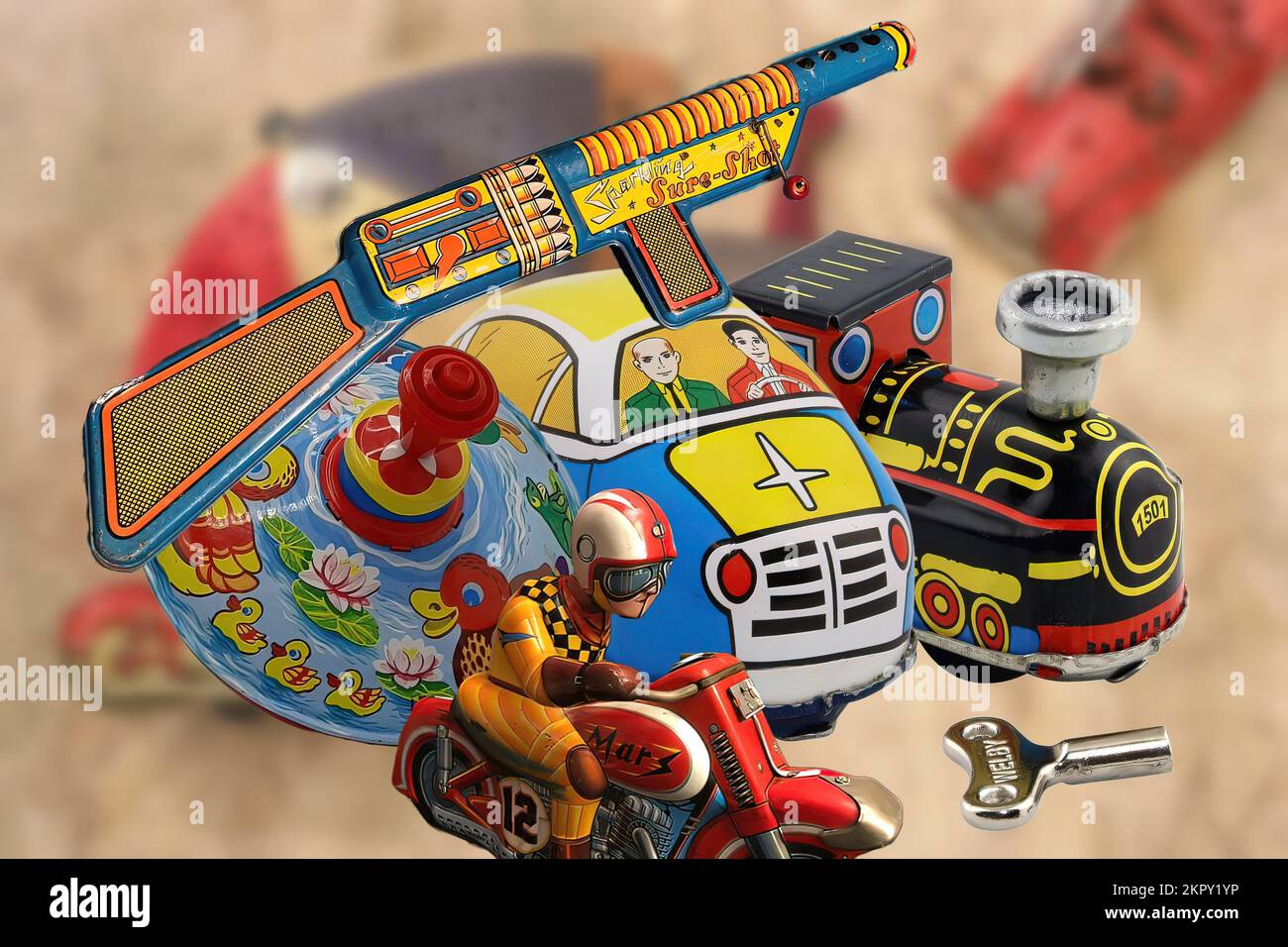 A collection of vintage toys Stock Photo - Alamy