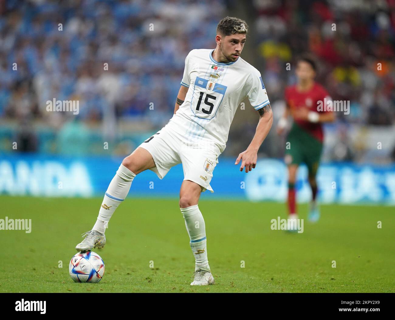 Uruguay's Federico Valverde during the FIFA World Cup Group H match at ...