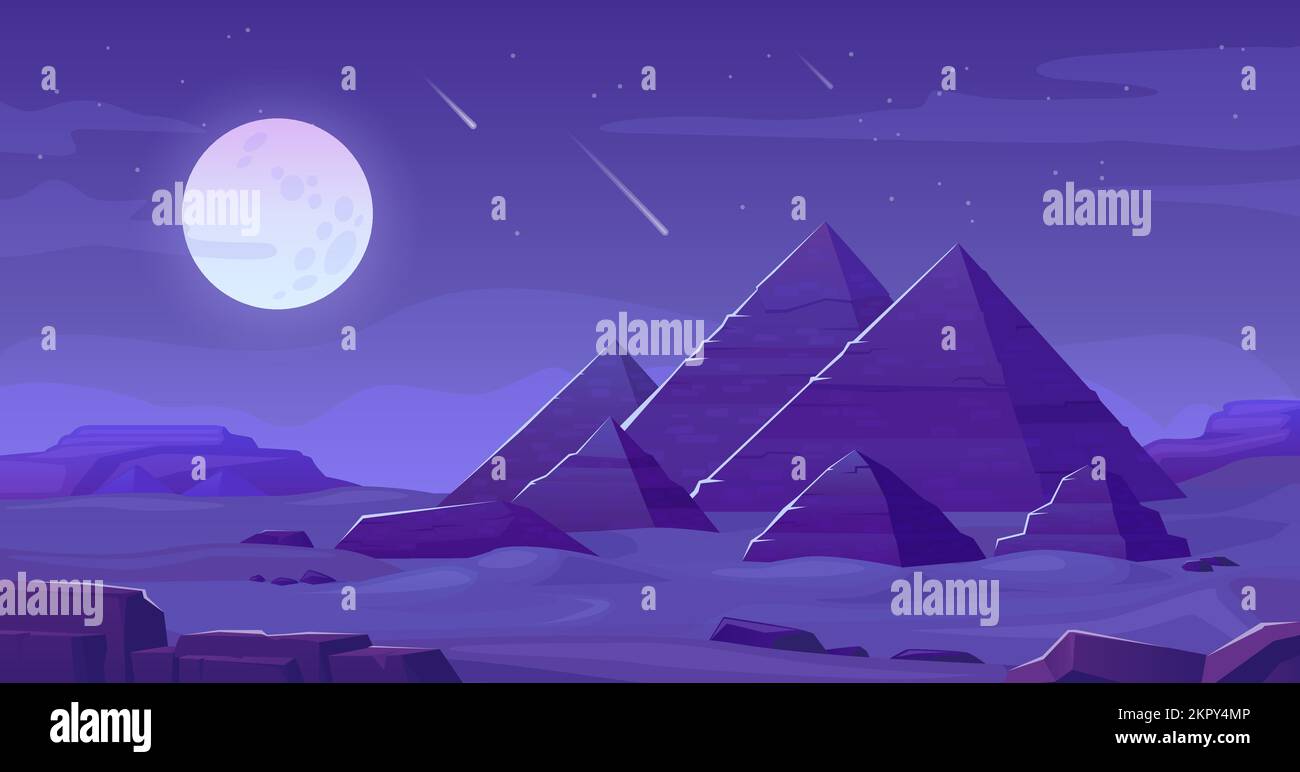 Egypt pyramid night Stock Vector Images - Alamy