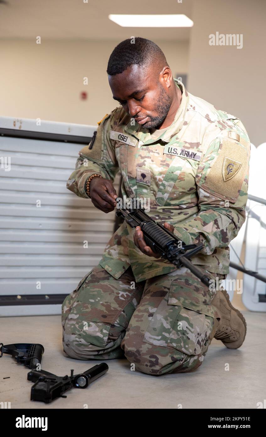 U.S. Army Spc. Felix Kwame Osei, a UH-60 Black Hawk mechanic for Delta ...