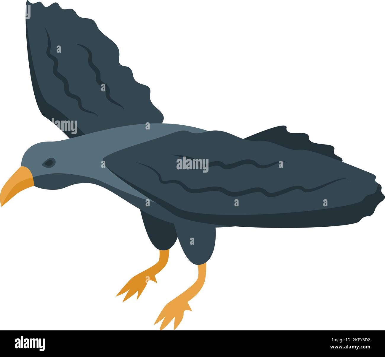 Dark raven icon isometric vector. Crow bird. Wing crow Stock Vector ...
