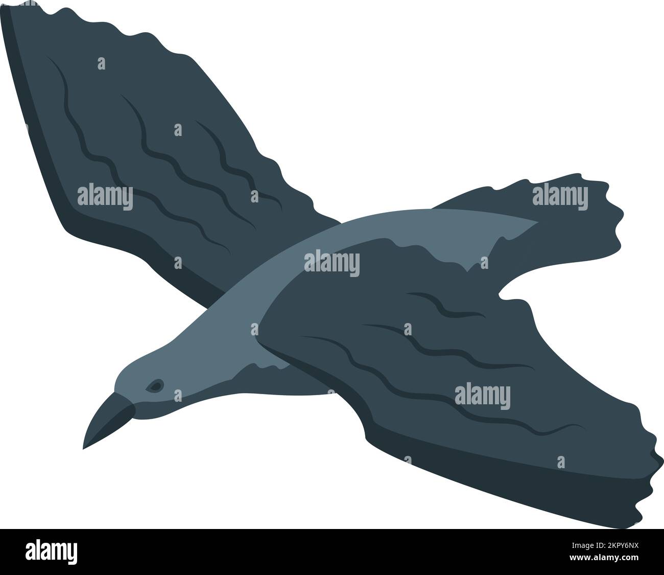 Fly crow icon isometric vector. Raven bird. Nature animal Stock Vector ...