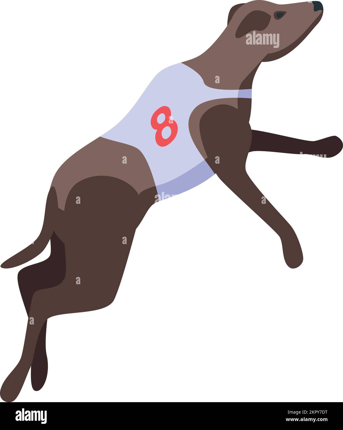 Brown greyhound icon isometric vector. Animal pet. Canine training ...