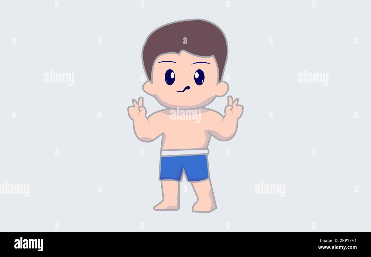 cute kid with many gesture expression Stock Vector Image & Art - Alamy