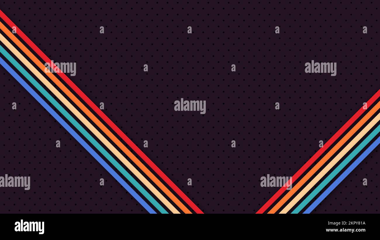 Simple abstract retro futuristic design in 1970's 1980's 1960's style ...