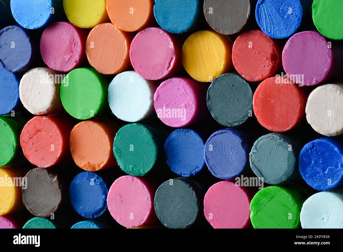 New Crayon Stack close up Stock Photo - Alamy