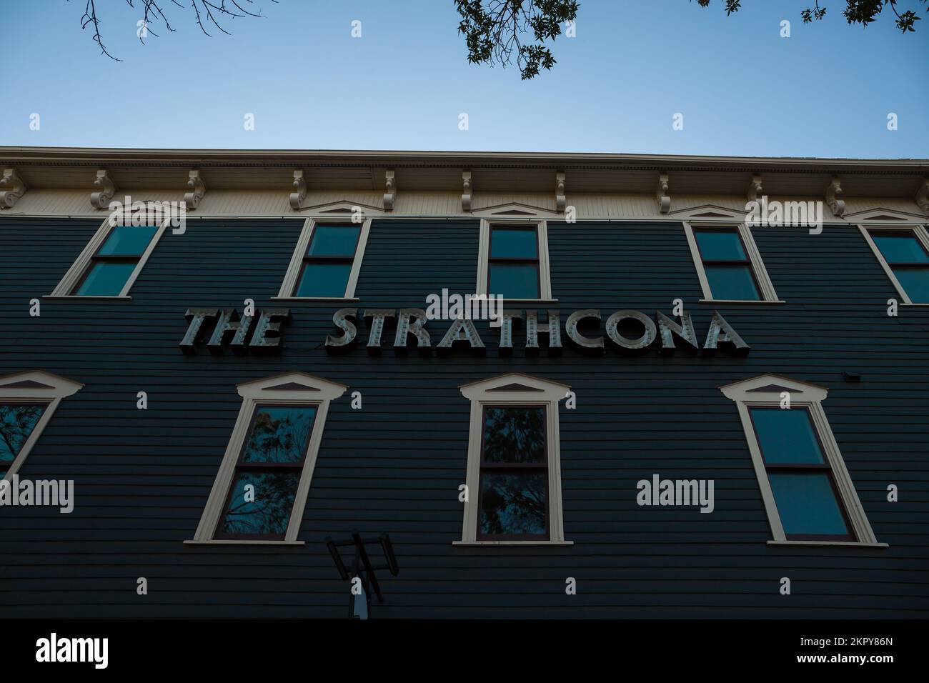 Edmonton Stratchona historical district Stock Photo - Alamy