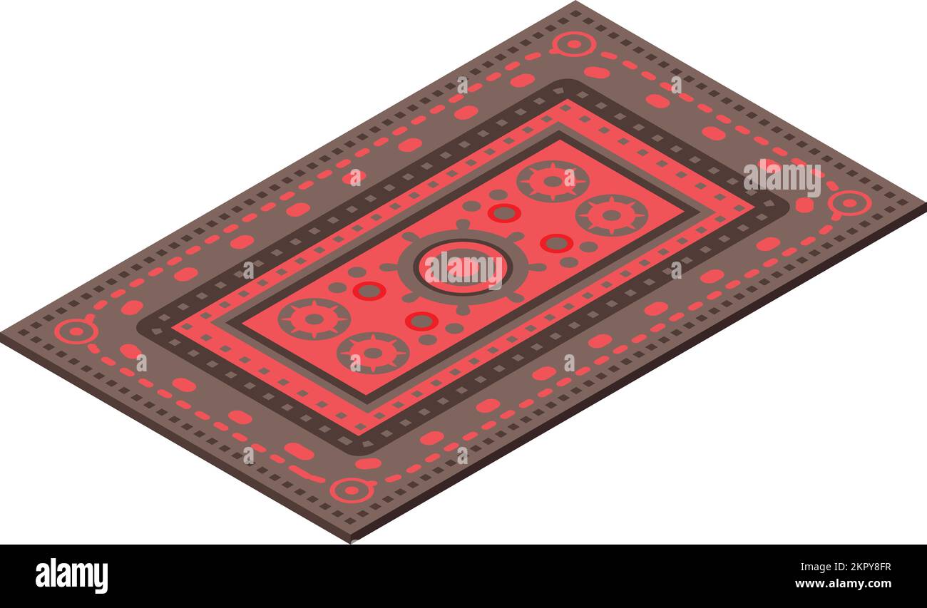Tajikistan carpet icon isometric vector. Travel popular. Capital ...