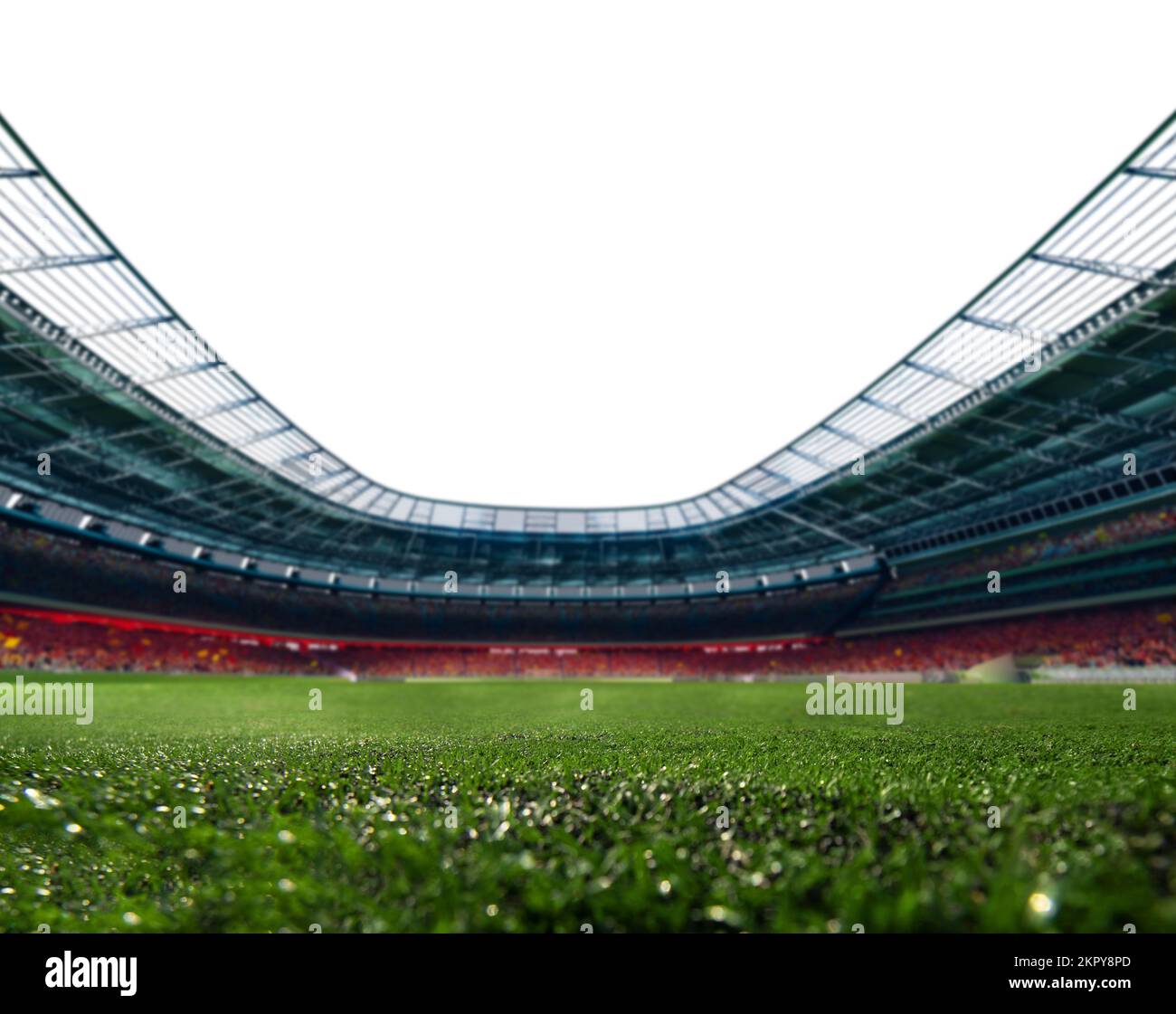 Modern football stadium ready to soccer match Stock Photo - Alamy