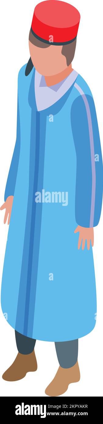 Tunis man icon isometric vector. Tunisia travel. Modern skyline Stock ...
