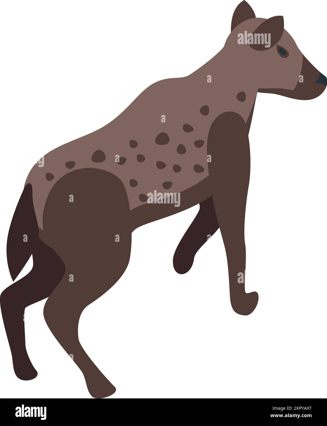 Savanna dog icon isometric vector. Hyena animal. Nature animal Stock ...