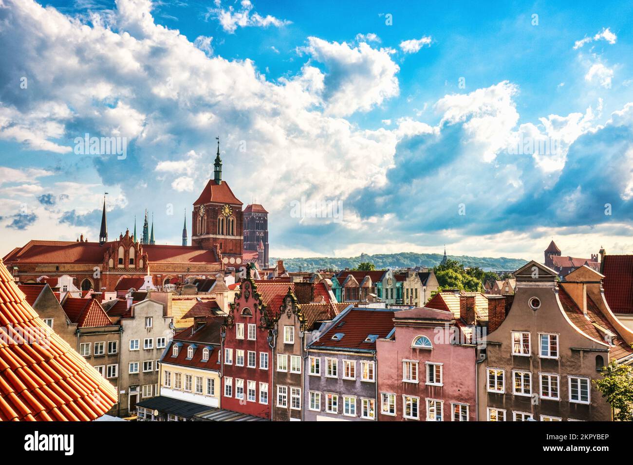 Gdansk Aerial View during a Sunny Day, Poland Stock Photo - Alamy