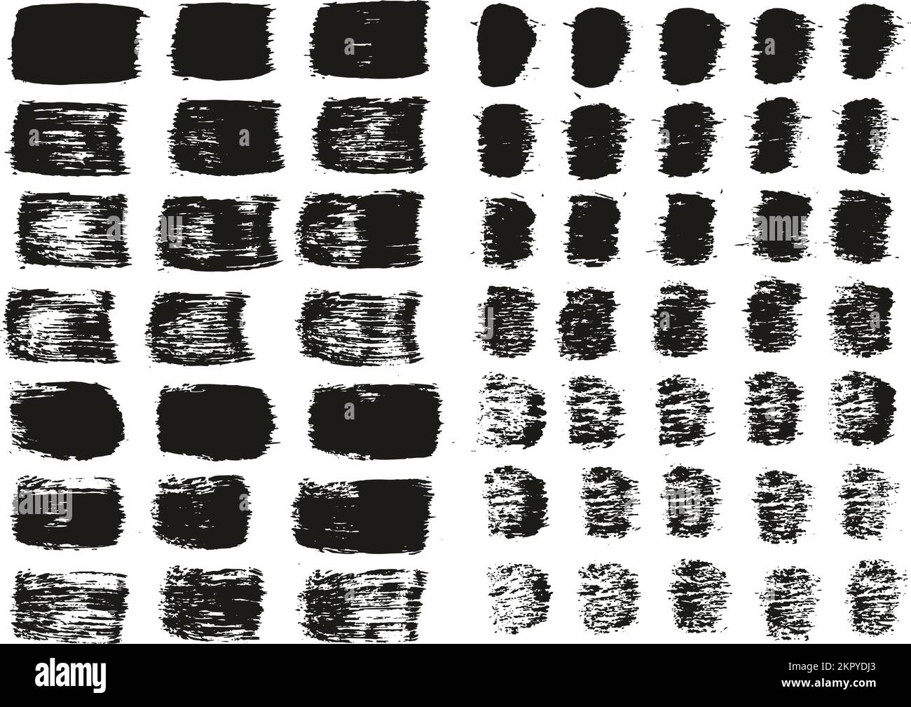 Flat Paint Brush Thick Straight Lines Mix High Detail Abstract Vector ...