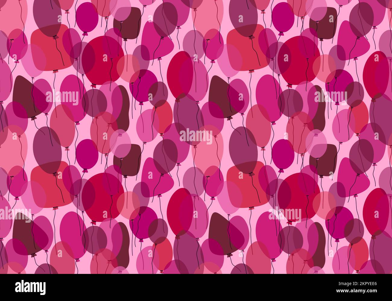 Festive cartoon seamless balloons pattern for wrapping paper and ...