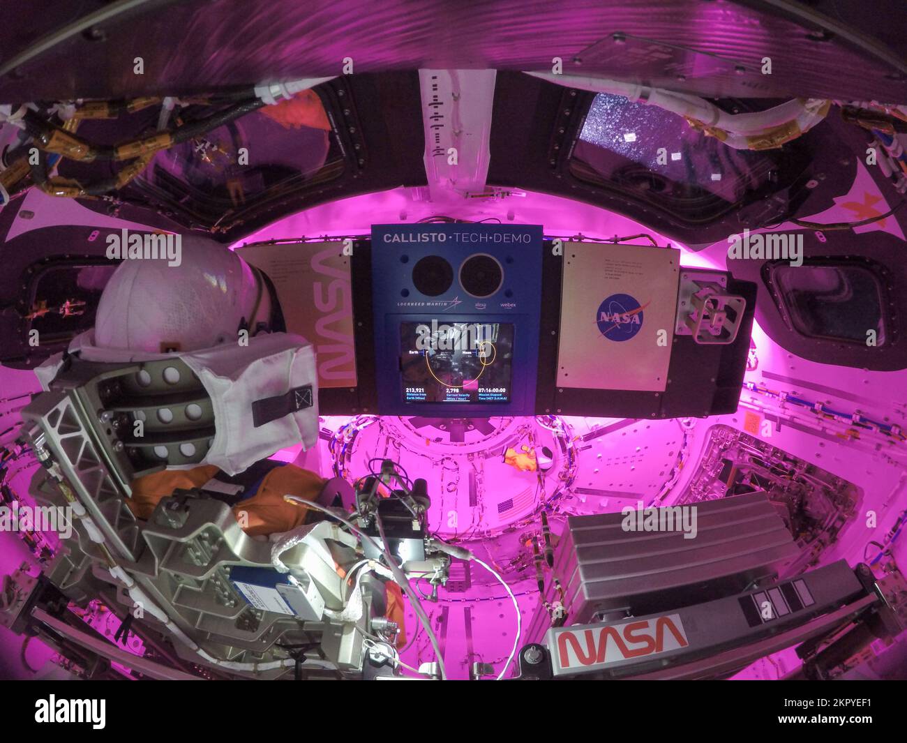 Moon Atmosphere. 23rd Nov, 2022. On flight day 9, the inside of Orion ...